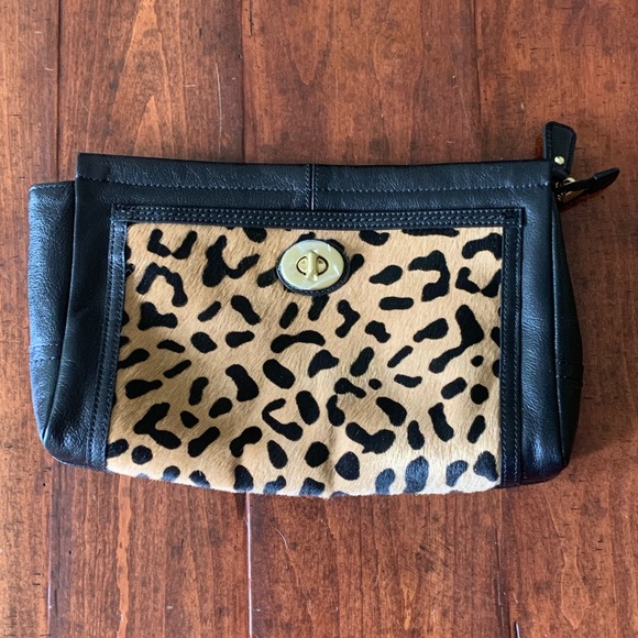 Coach | Bags | Coach Cheetah Leopard Print Leather Clutch Bag | Poshmark
